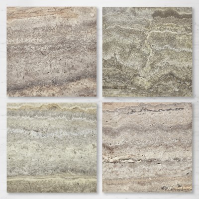 Greco Dark Travertine Swatch | Williams Sonoma