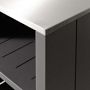Larnaca Slate Grey Metal Kitchen Convertible Refrigerator Cabinet ...