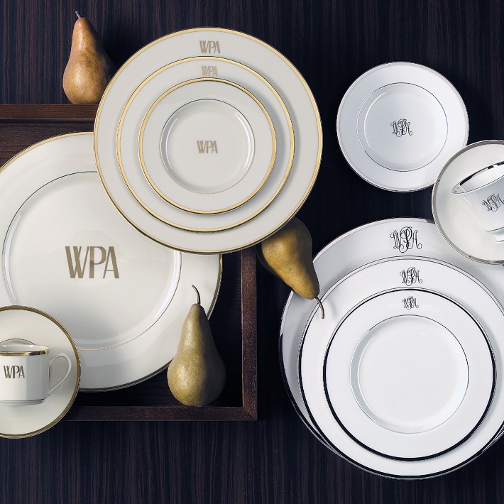 Pickard Signature Monogram Dinnerware Set - Gold | Williams Sonoma