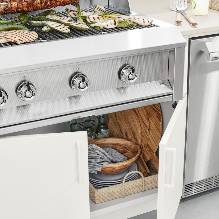 Urban Bonfire Outdoor Kitchen x Hestan 36” Grill and Fridge | Williams ...