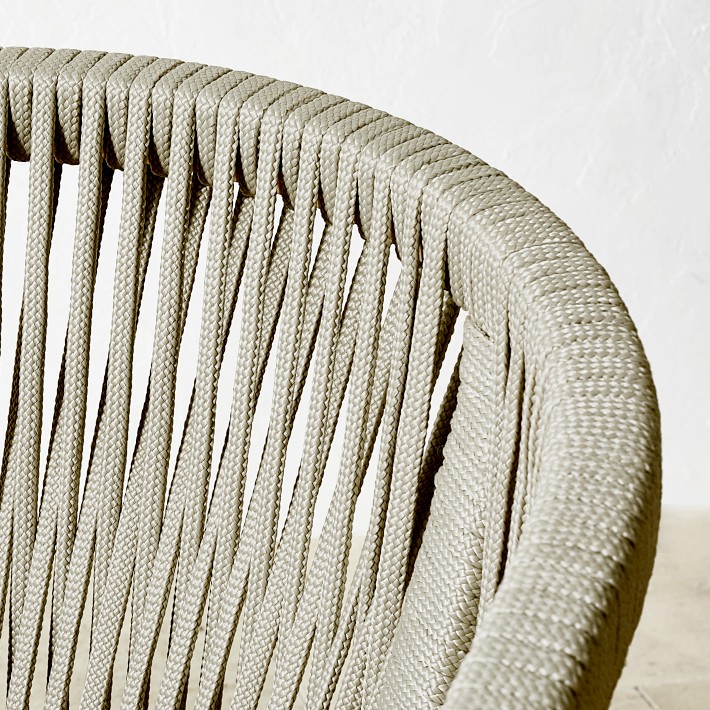 Pasadena Outdoor Fiberstone and Rope Round Dining Table & Pasadena ...