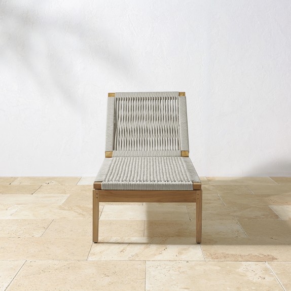 Pasadena Outdoor Teak Chaise | Williams Sonoma