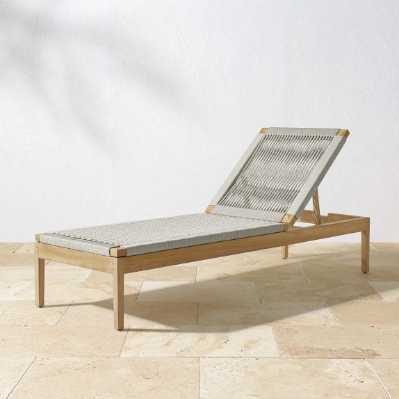Pasadena Outdoor Teak Chaise | Williams Sonoma