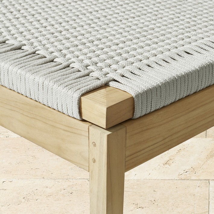 Pasadena Outdoor Teak Chaise | Williams Sonoma