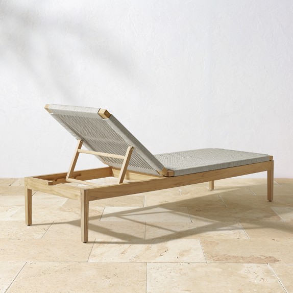Pasadena Outdoor Teak Chaise | Williams Sonoma