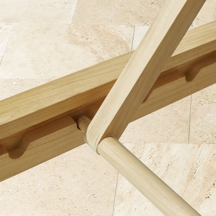 Pasadena Outdoor Teak Chaise | Williams Sonoma