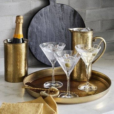 Antique Brass Hammered Wine Chiller | Williams Sonoma