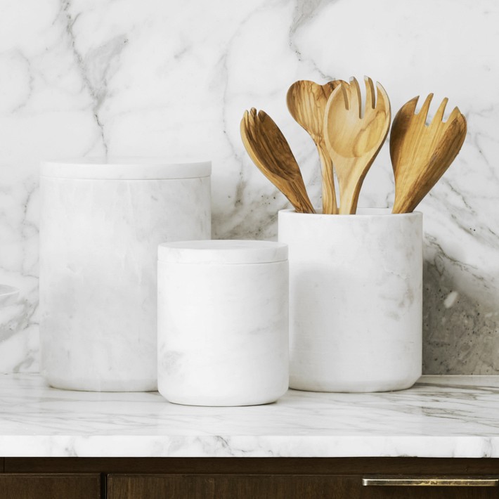 Marble Canister | Kitchen Counter Organizers | Williams Sonoma