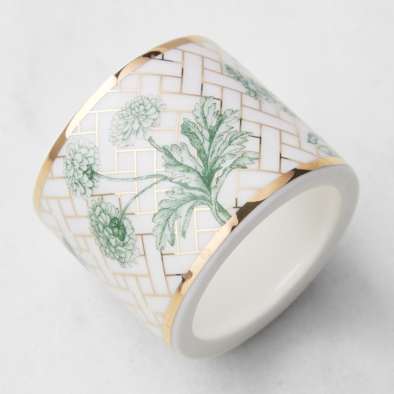 Garden Lattice Napkin Rings, Set of 4 | Williams Sonoma