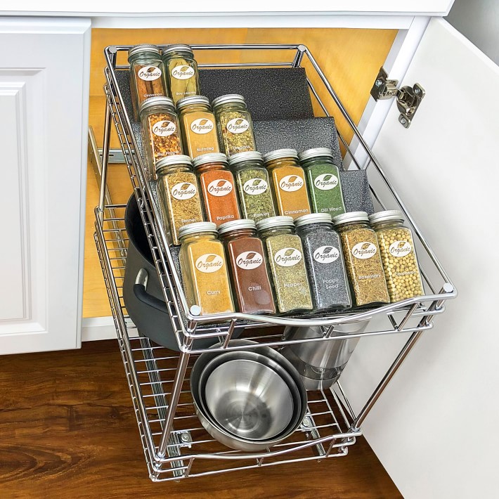 Slide Out Spice Rack Tray | Cabinet Storage | Williams Sonoma