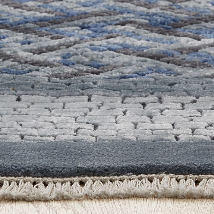 Luke Irwin: Deverill Mosaic Peacoat Hand Knotted Rug | Williams Sonoma