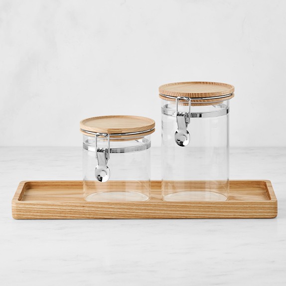 Hold Everything FSC® Stacking Canisters With Clamp and Tray Set ...