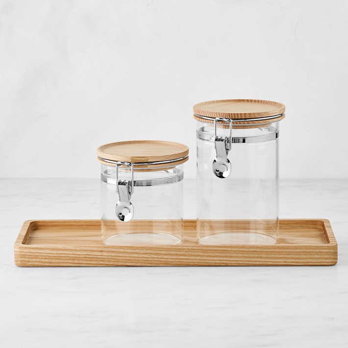 Hold Everything FSC® Stacking Canisters With Clamp and Tray Set ...