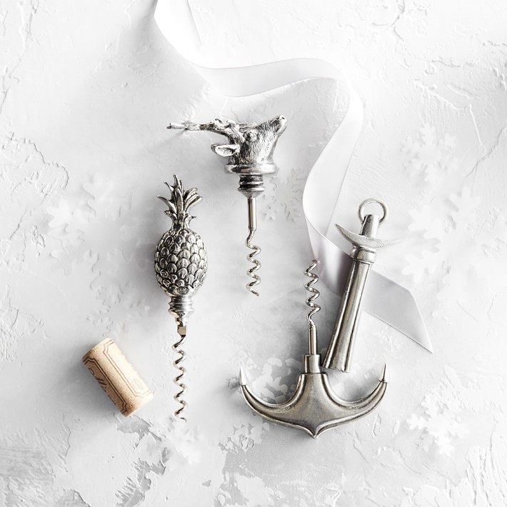 Pewter Wine Corkscrew - Pineapple | Williams Sonoma