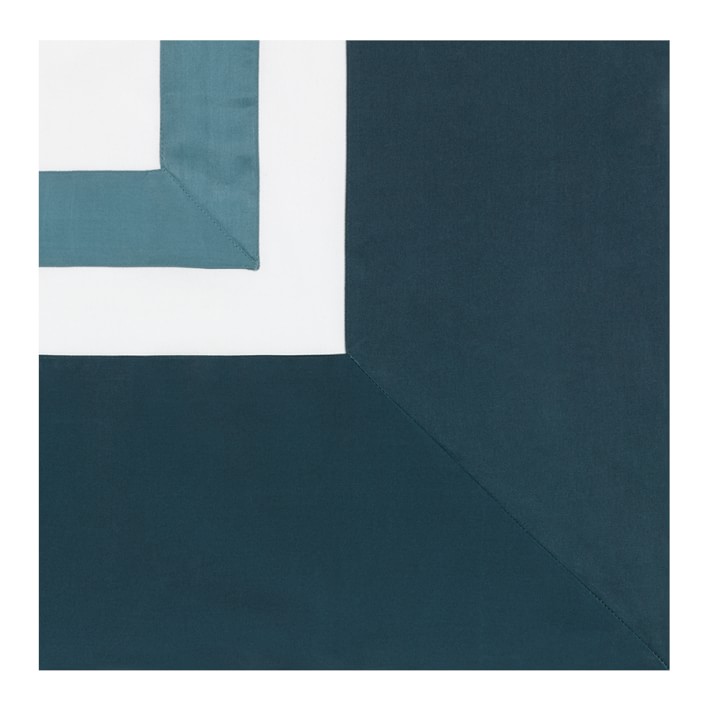 Italian Two Tone Border Luxury Duvet Cover & Shams | Williams Sonoma