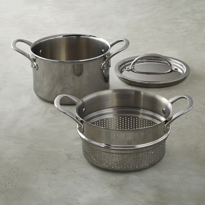 Williams Sonoma Signature Thermo-Clad™ Stainless-Steel Steamer Pot with ...