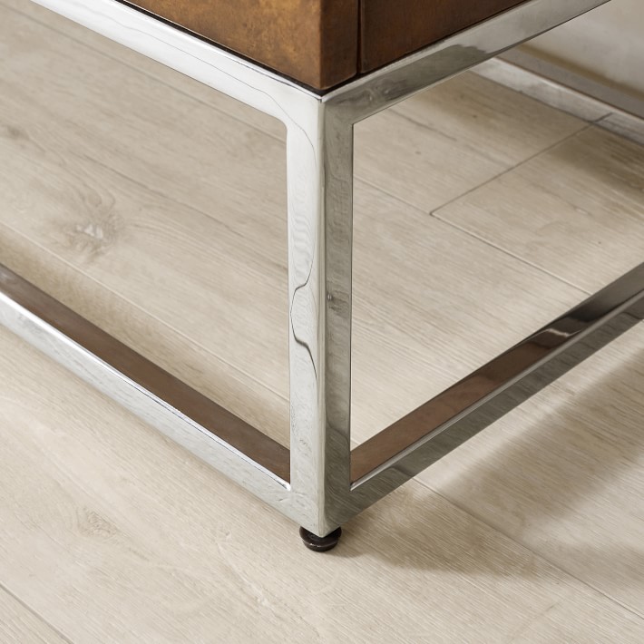 Wythe Burl Wood Double Console Table | Williams Sonoma