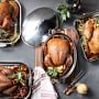 All Clad Stainless-Steel Covered Oval Roasting Pan | Williams Sonoma