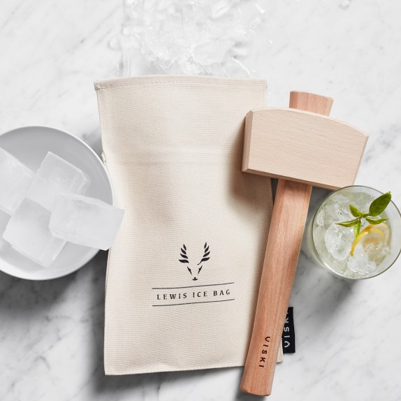 Viski Lewis Ice Bag and Mallet | Williams Sonoma