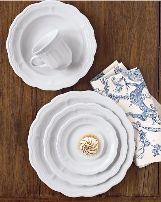 Pillivuyt Queen Anne Porcelain Dinnerware Collection + Place Setting ...