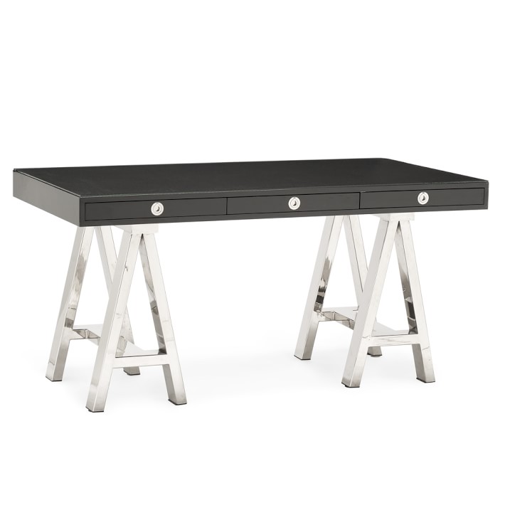 Mason Wood Top Ebony Desk | Williams Sonoma