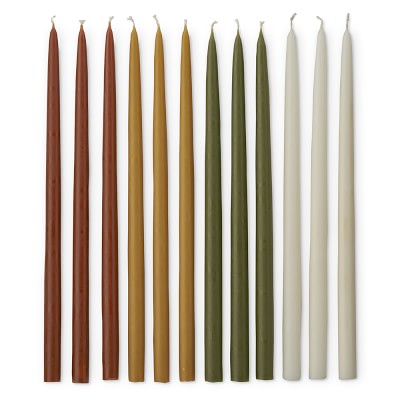 Warm Fall Colored Tiny Taper Candles | Williams Sonoma