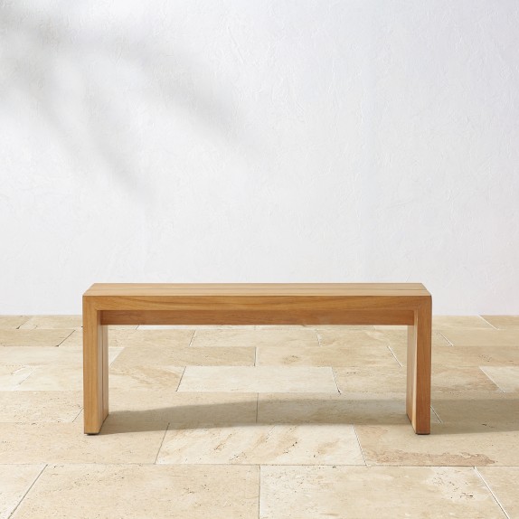 Larnaca Outdoor Teak 46" Dining Bench | Williams Sonoma