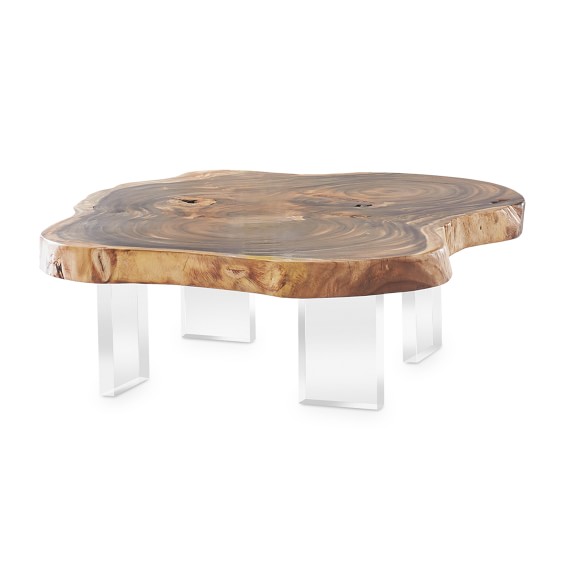 Floating Wood Live Edge Coffee Table | Williams Sonoma