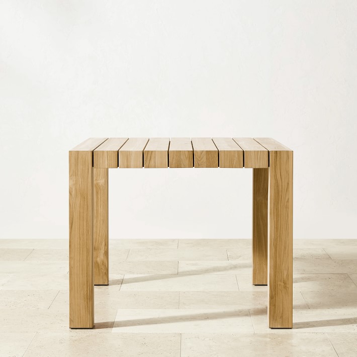 Larnaca Outdoor Teak Square Dining Table | Williams Sonoma
