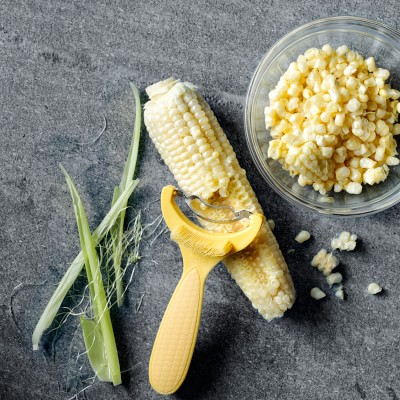 Kuhn Rikon Corn Zipper with Desilker Brush | Vegetable Tool | Williams ...