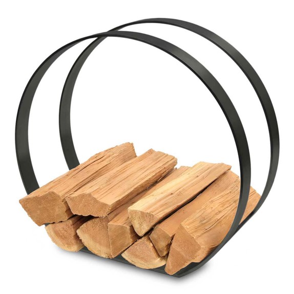 Modern Steel Fireplace Log Holder | Williams Sonoma
