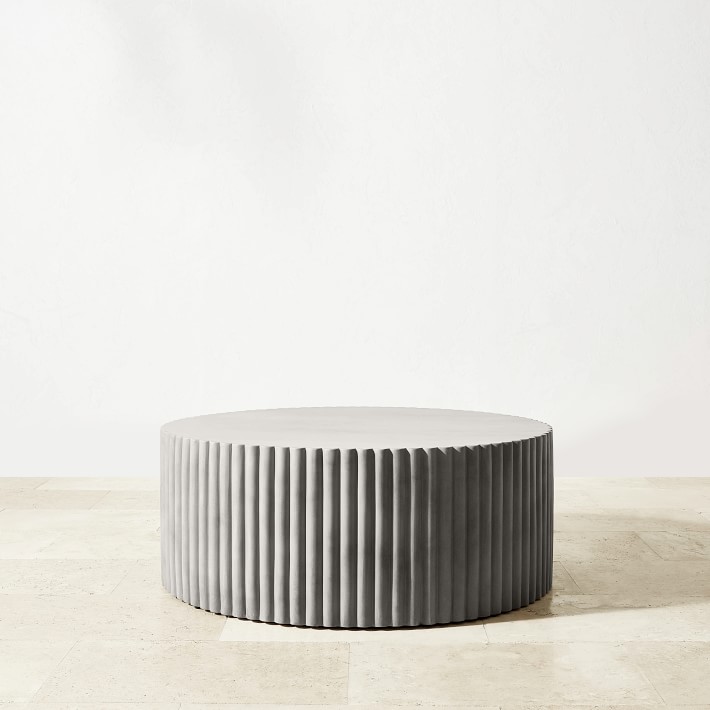 Tropea Fluted Round Coffee Table | Williams Sonoma