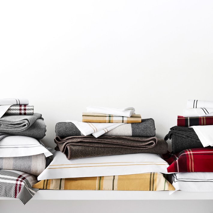 Parker Printed Flannel Luxury Duvet Cover & Shams | Williams Sonoma