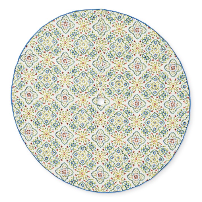 Palermo Sicily Oilcloth Outdoor Round Tablecloth | Williams Sonoma