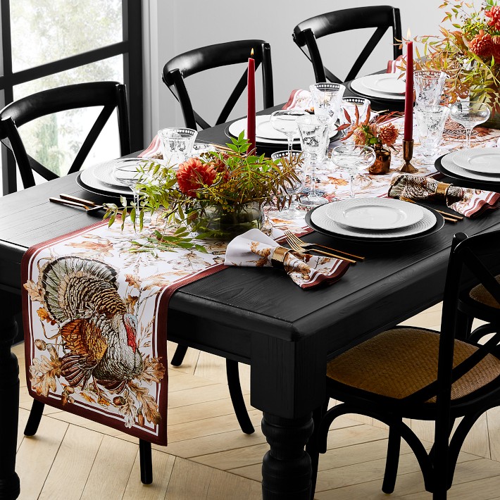 Autumn Plymouth Turkey Table Runner | Williams Sonoma