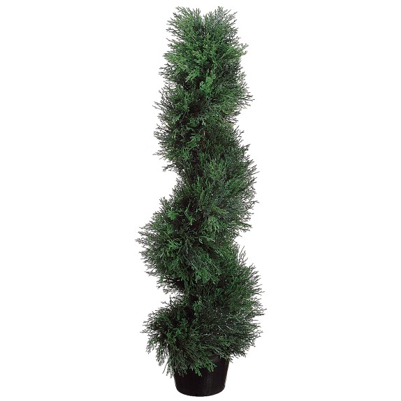 Spiral Faux Cedar Topiary in Plastic Pot | Williams Sonoma
