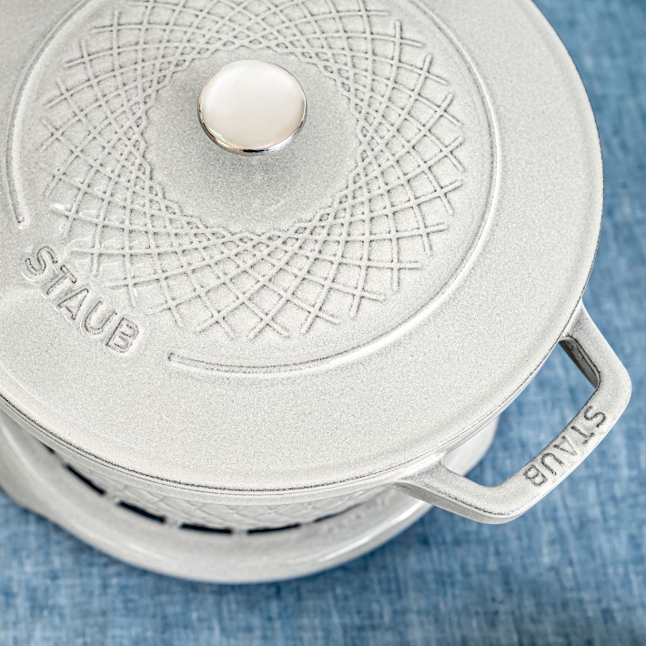 Staub Enameled Cast Iron Embossed Twist Dutch Oven, 4 1/4-Qt ...