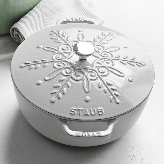 Staub Enameled Cast Iron Essential French Oven, 3 3/4-Qt., Snowflake ...