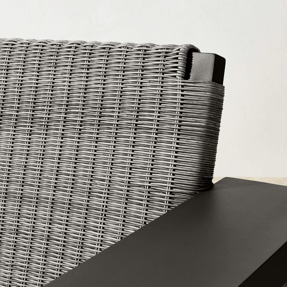 Larnaca Outdoor Slate Grey Metal x All-Weather Weave Sofa | Williams Sonoma