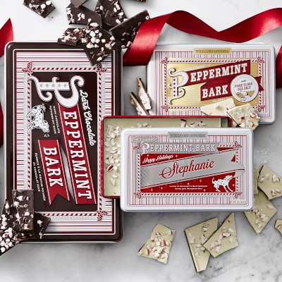 Williams Sonoma Dark Chocolate Peppermint Bark | Gourmet Chocolate ...