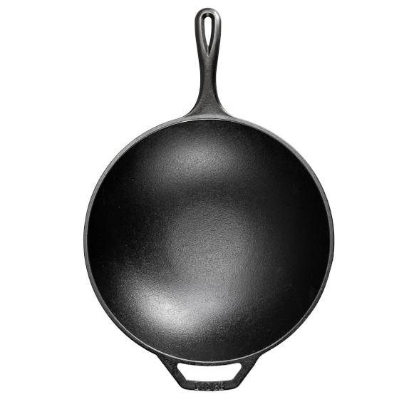 Lodge Chef Collection Seasoned Cast Iron Wok, 12" | Williams Sonoma