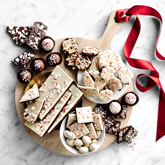 Williams Sonoma Peppermint Bark Trio in Dog Tin | Gourmet Chocolate ...