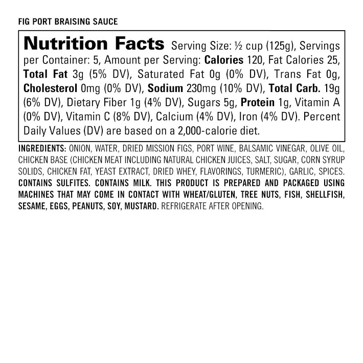 Williams Sonoma Fig & Port Braising Sauce | Williams Sonoma