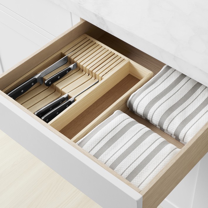 Hold Everything In Drawer Knife Holder Ashwood | Williams Sonoma