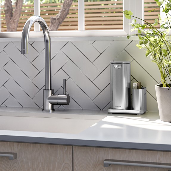 simplehuman Rechargeable Liquid Sensor Pump with Sponge Caddy, 14 oz ...