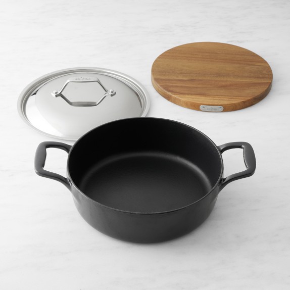 All-Clad Enameled Cast Iron Braiser with Trivet, 10 | Williams Sonoma