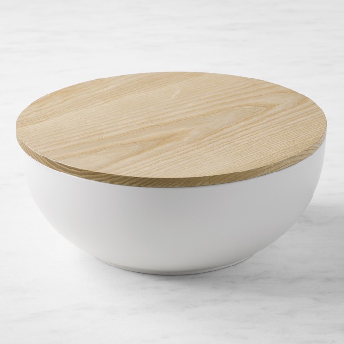 Hold Everything FSC® Lidded Ceramic Bowl, Ashwood | Williams Sonoma