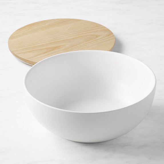 Hold Everything FSC® Lidded Ceramic Bowl, Ashwood | Williams Sonoma