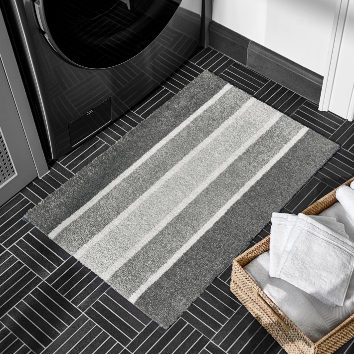 Hold Everything Striped Washable Laundry Mat | Williams Sonoma