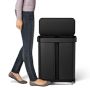 simplehuman Dual Compartment Step Trash Can with Liner Pocket - 58L ...
